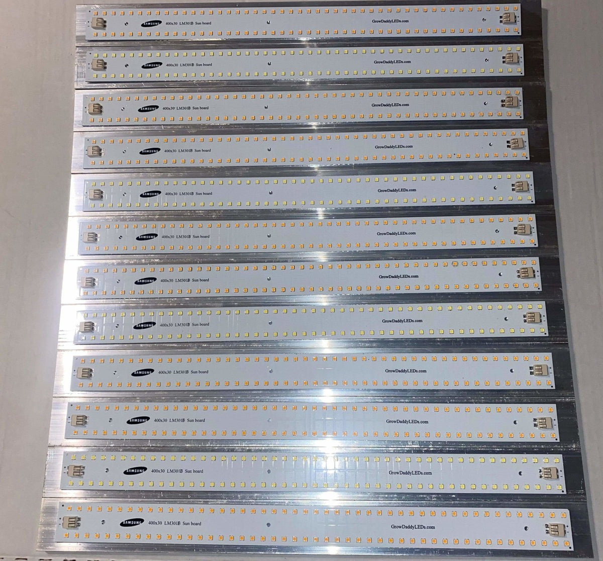 12 pack Sun Board Grow Strip & Heatsinks with 96 Samsung LM301B LEDs ...