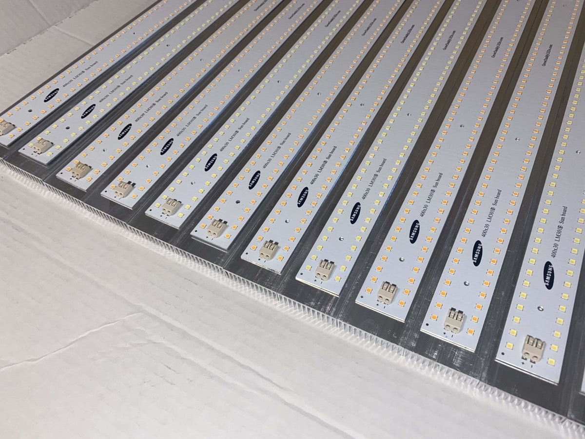 12 pack Sun Board Grow Strip & Heatsinks with 96 Samsung LM301B LEDs ...